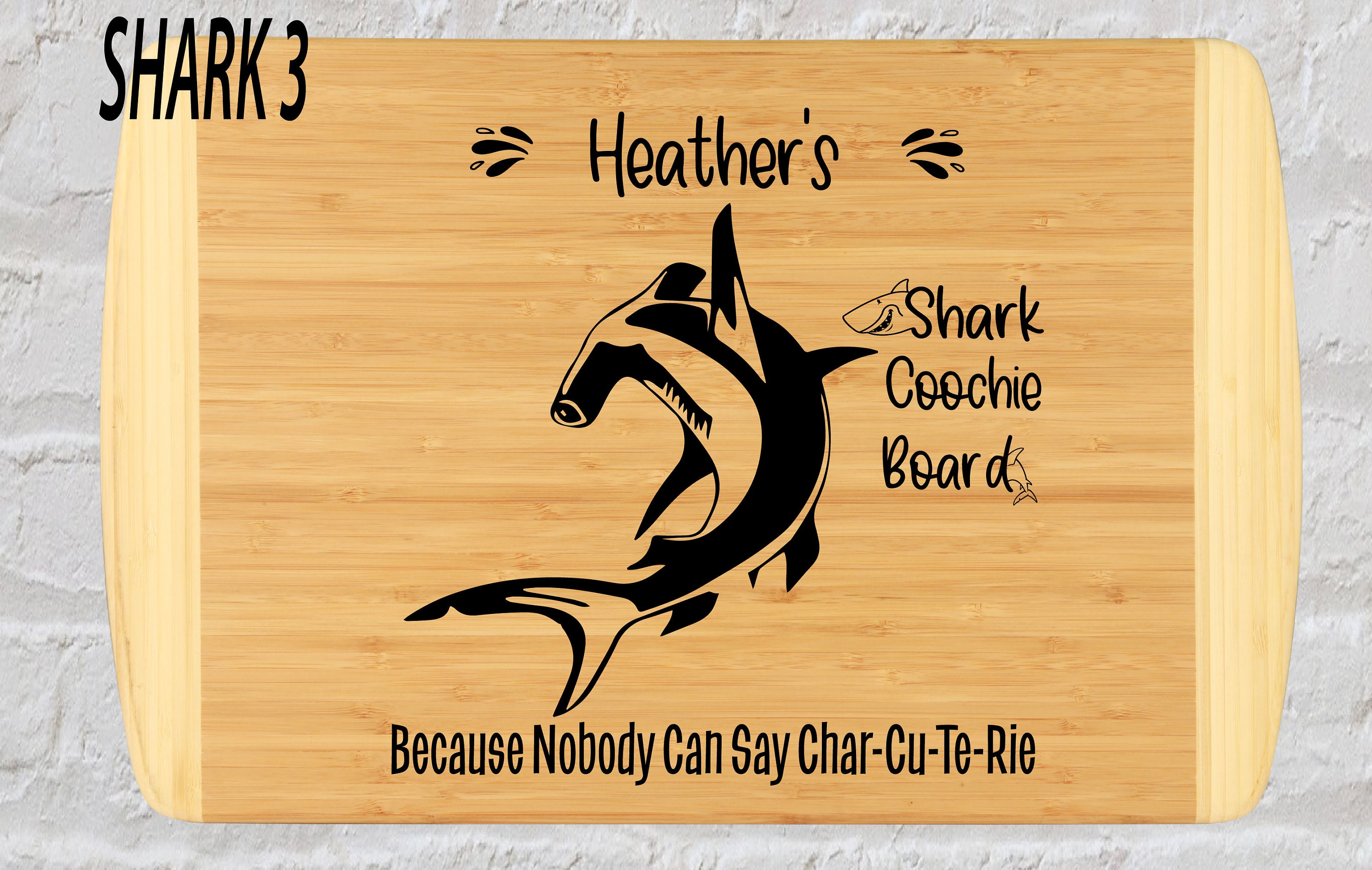 Shark Cuterie Board, Shark Coochie Board, Personalized Cutting Board ...