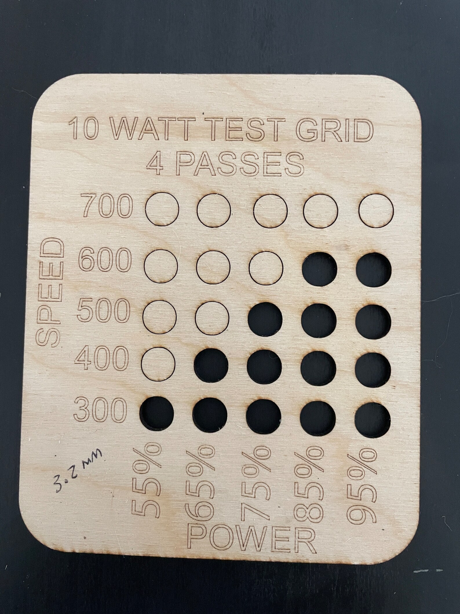 Diode Laser Material Test Grids 5W & 10W, 20W Grids to Cover Most Diode ...