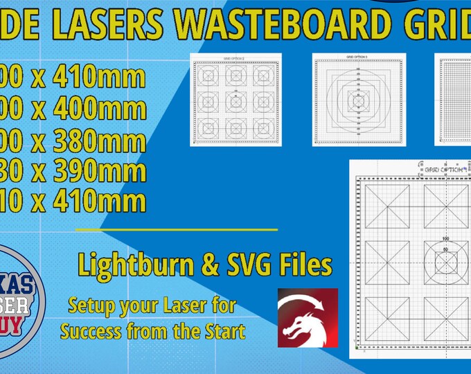 Diode Laser Wasteboard Grids 400 X 400mm & 400x 850 Many Sizes to Cover ...