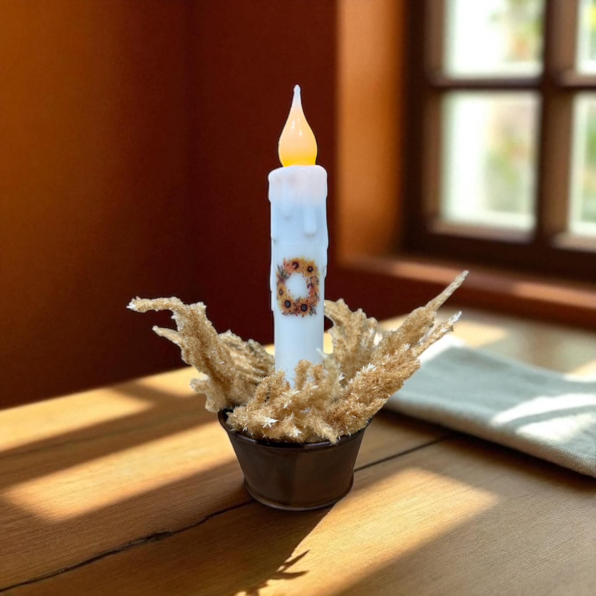 Wheat Harvest Fall Taper Candle Ring – 1 1/2