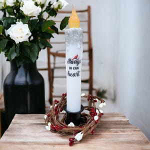 Cardinal Remembrance Flameless Battery Operated Timer Taper Candle ...