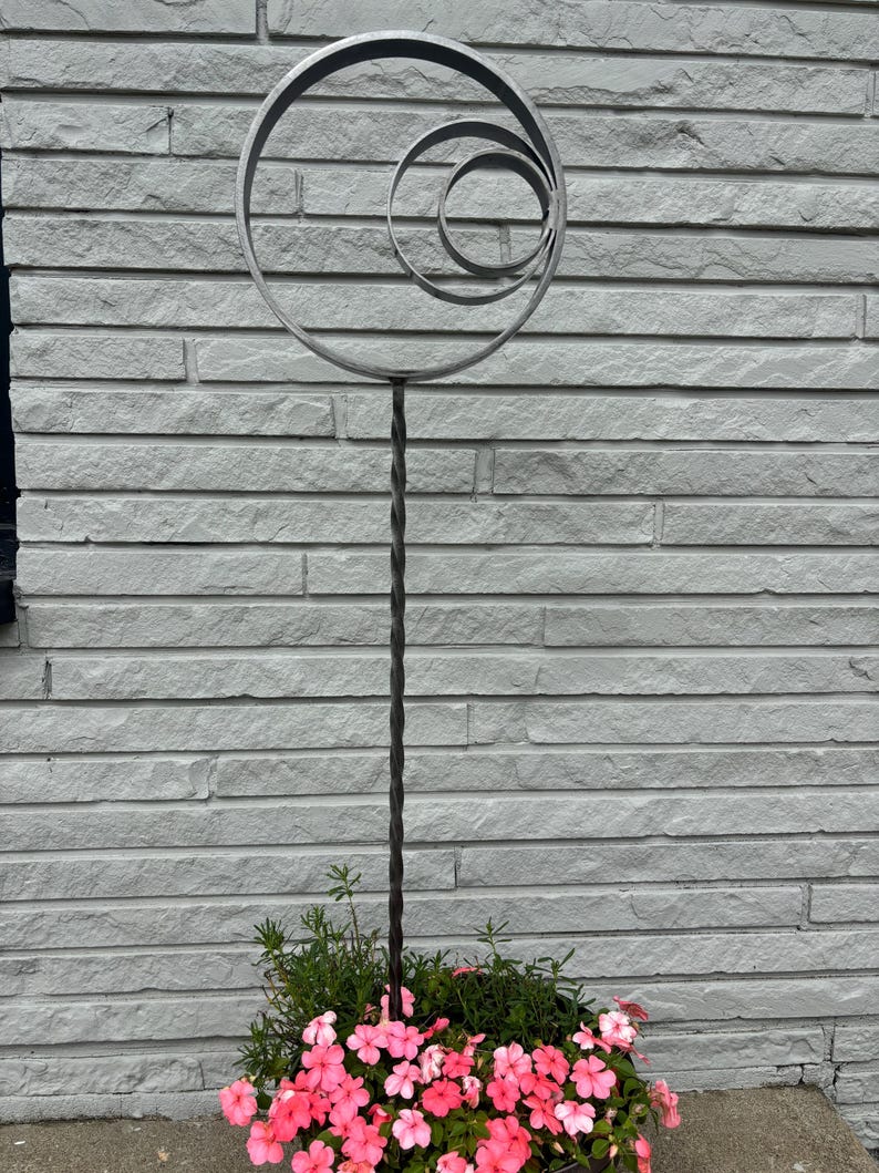 Large Modern Outdoor Metal Sculpture, Steel Garden Yard Lawn Art Decor ...