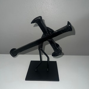 Jesus Carrying Cross Religious Decor Religious Figurine Heavy Duty Iron ...