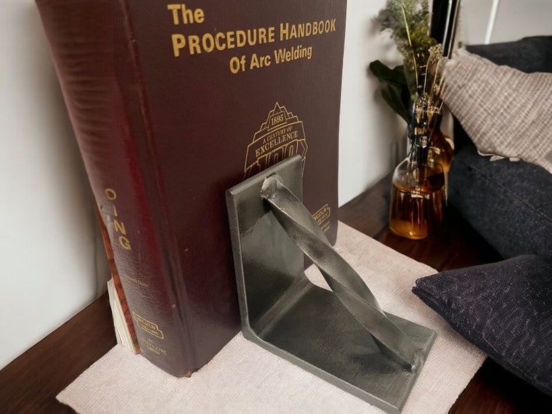 Heavy Duty Metal Bookends, Industrial Steel Book Ends, Modern ...