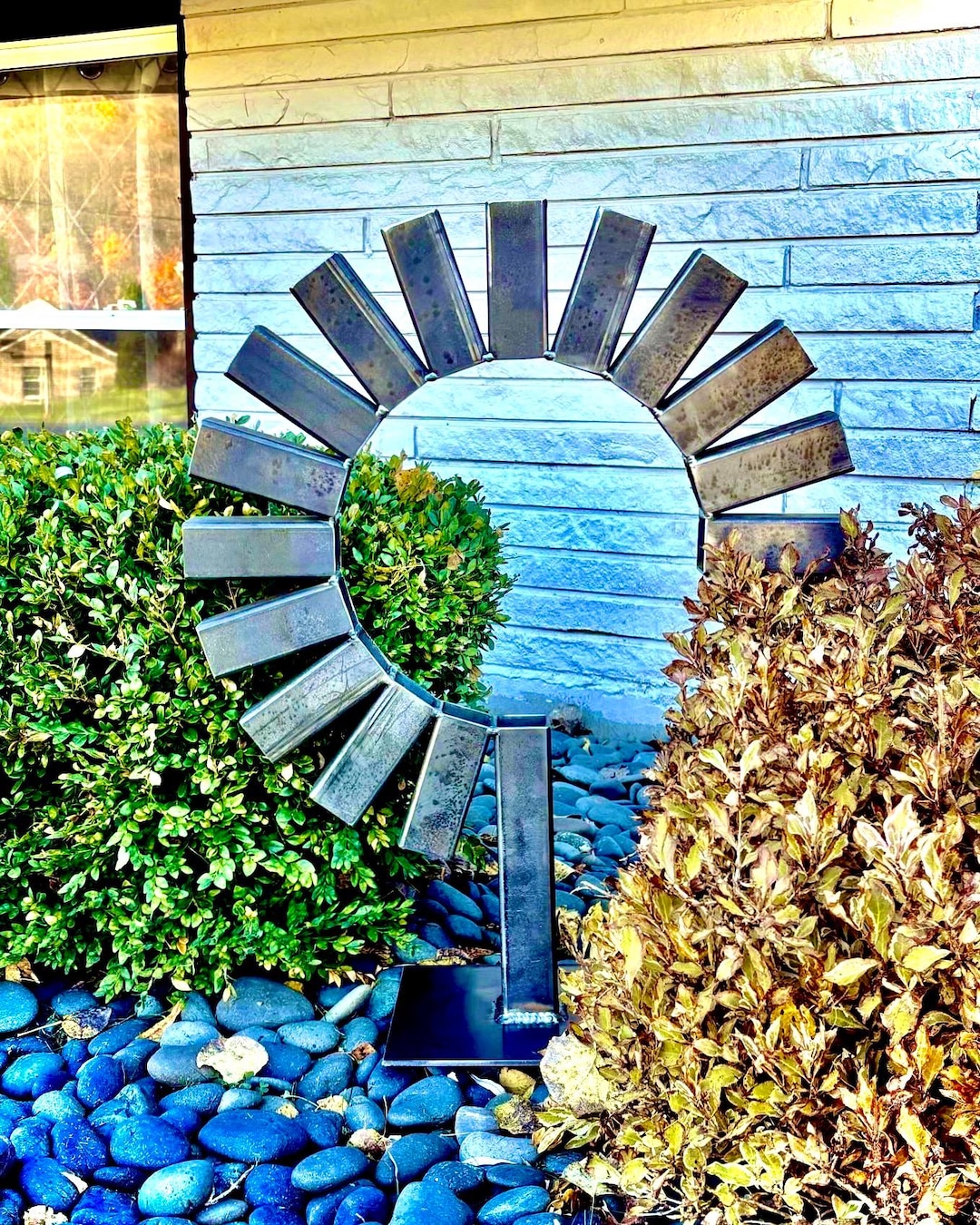 Large Garden Sculpture, Large Metal Yard Art Sculpture, Large Outdoor ...