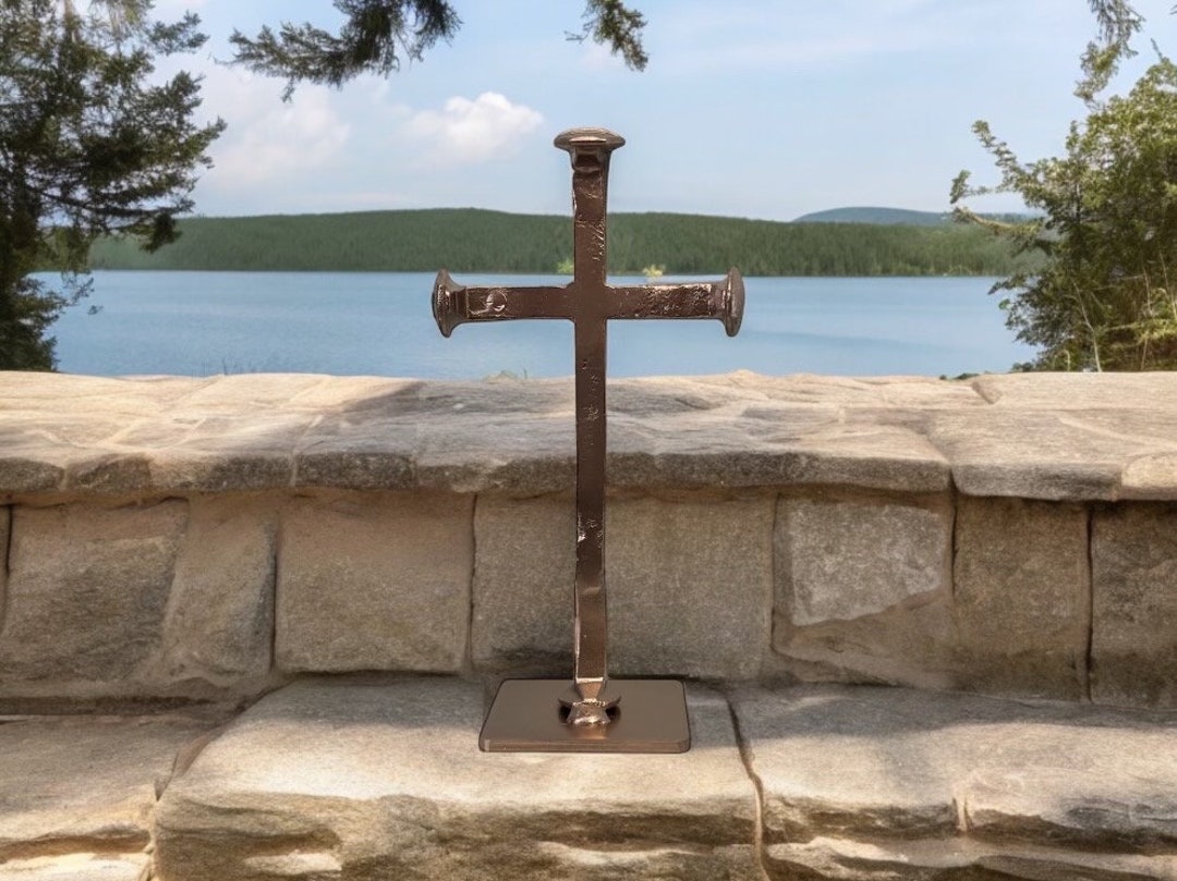 Metal Christian Cross, Steel Cross, Religious Home Spiritual Decor ...