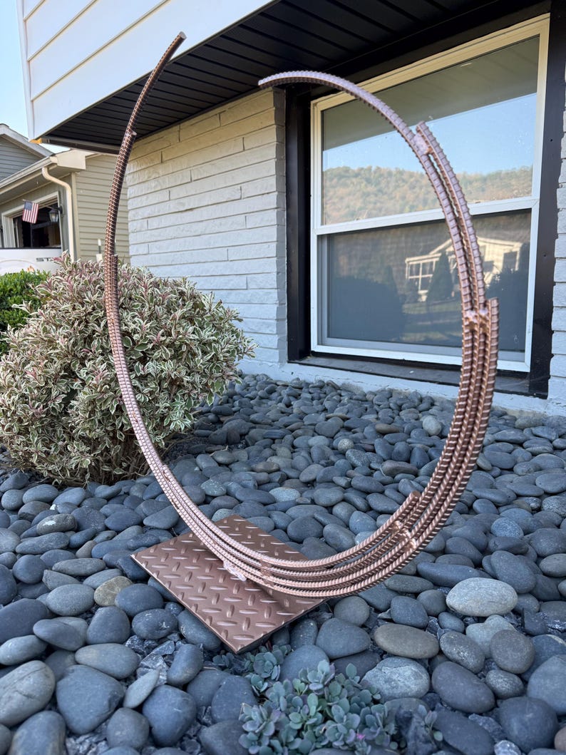 Large Metal Sculpture Modern Outdoor Garden Yard Sculpture, Rusted Yard ...