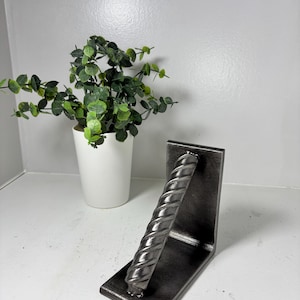 Metal Bookends With Twisted Bar | Modern Industrial Chic Angle Design ...