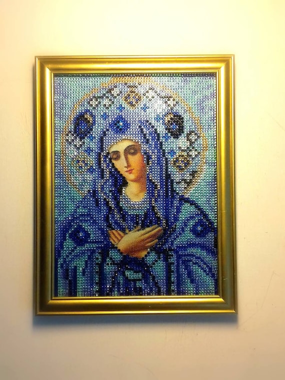 Virgin Mary Religious Icon Diamond Painting Embroidery | Etsy