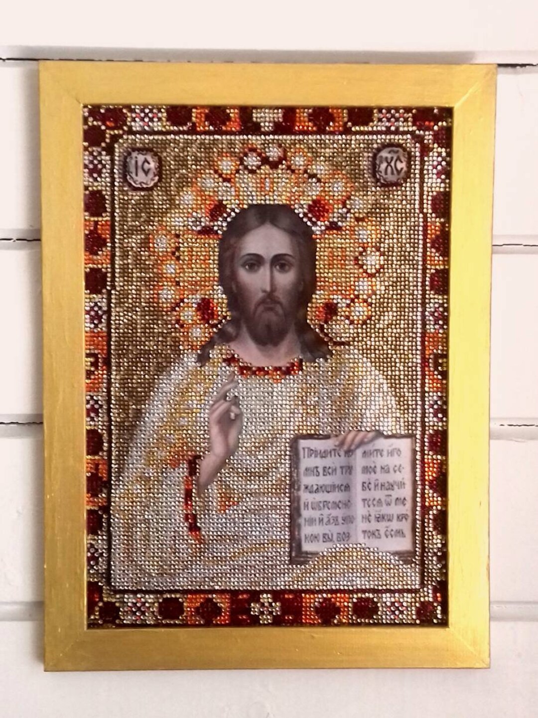 Icon Jesus Handmade. Diamond Embroidery. Religious Icon - Etsy
