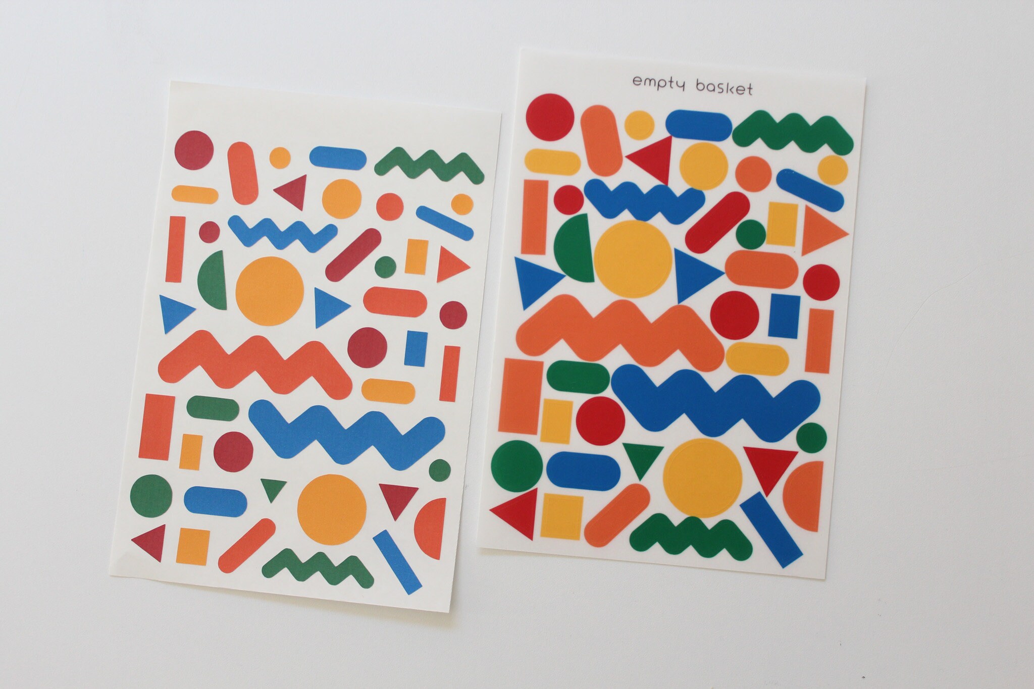 Abstract Shape Sticker Sheet, Bujo Stickers, Diary Stickers, Sticker ...