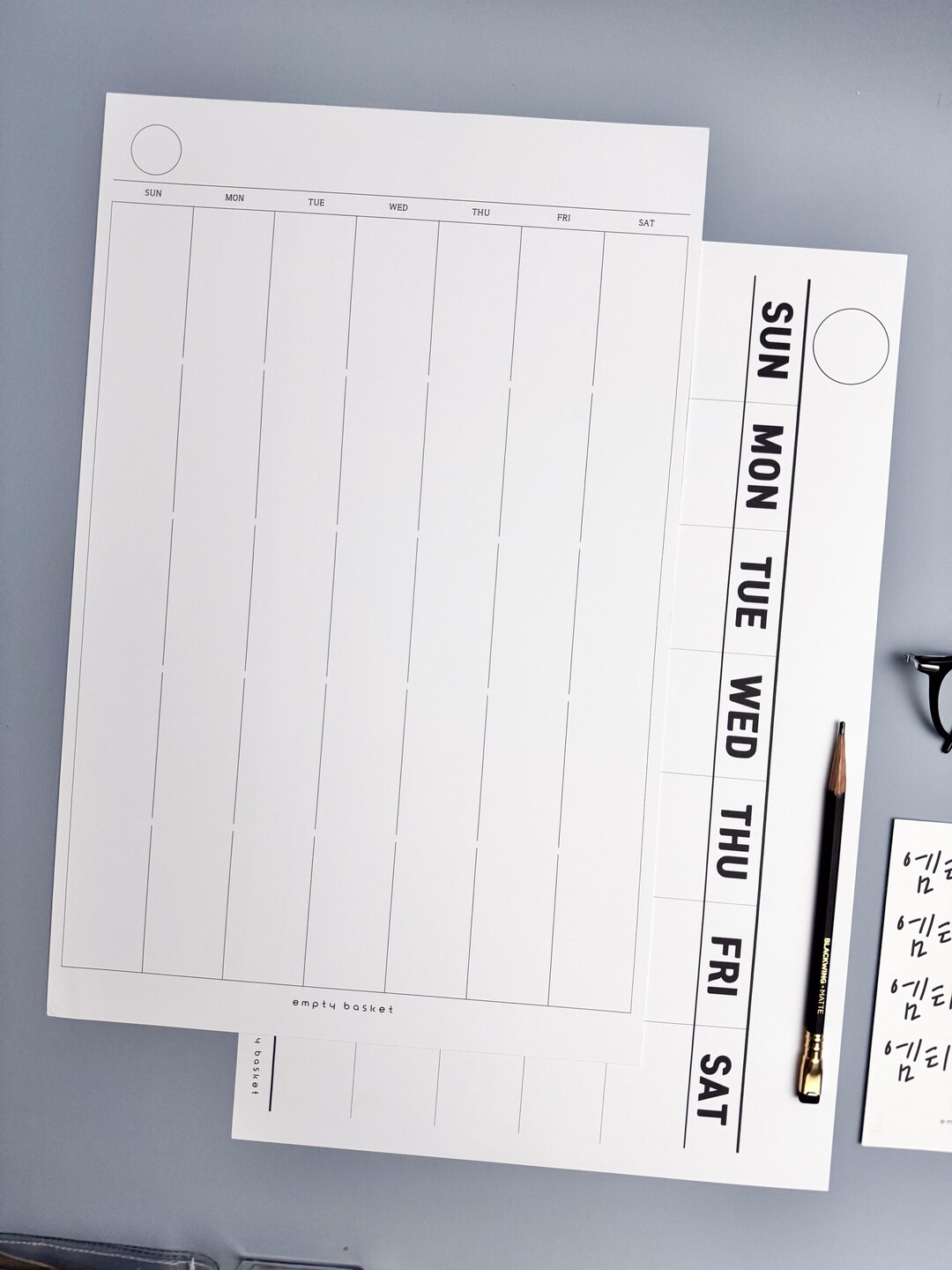 Giant Blank Monthly Calendar, Large Blank Monthly Planner, Blank Wall ...