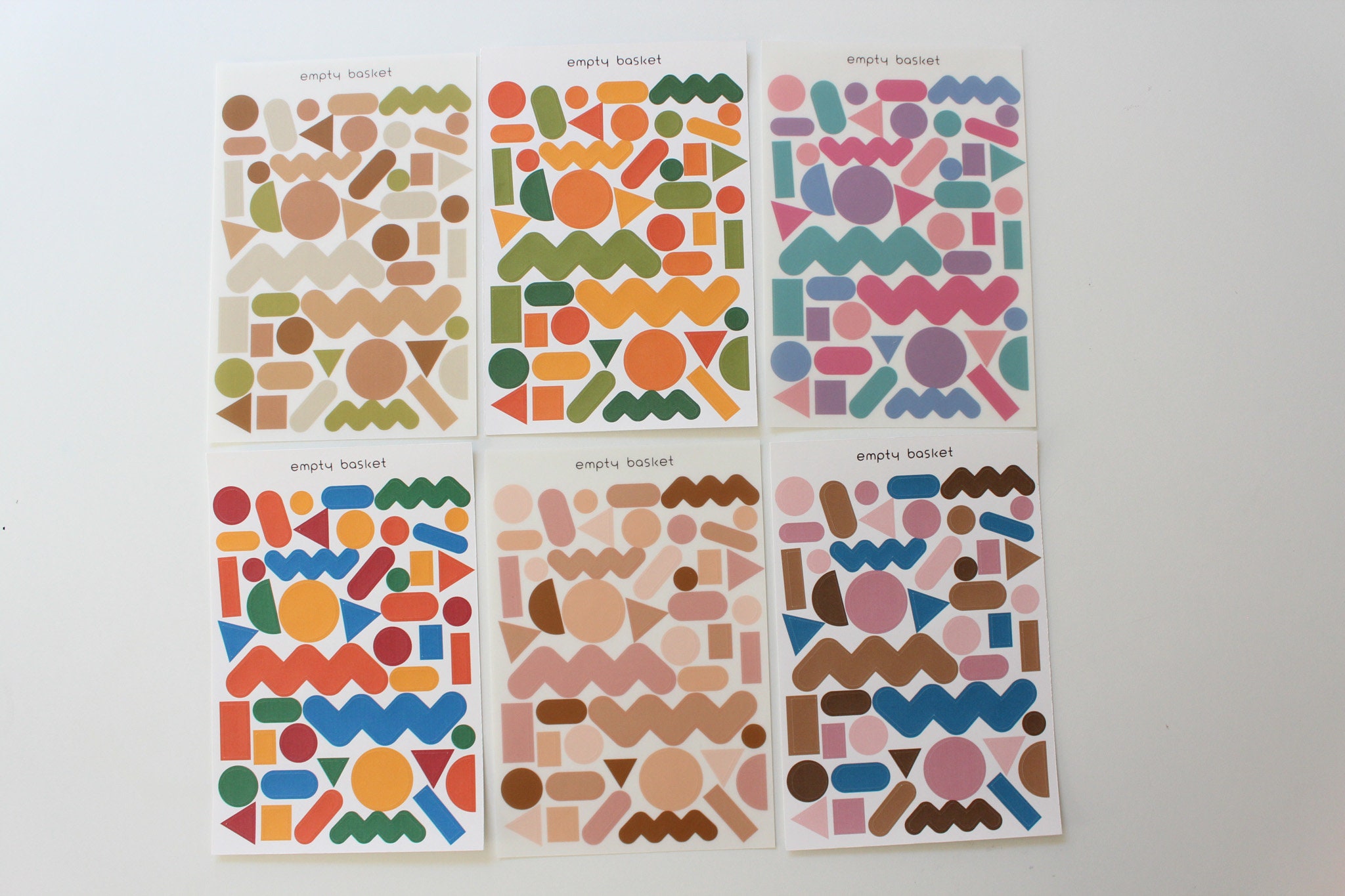Abstract Shape Sticker Sheet, Bujo Stickers, Diary Stickers, Sticker ...
