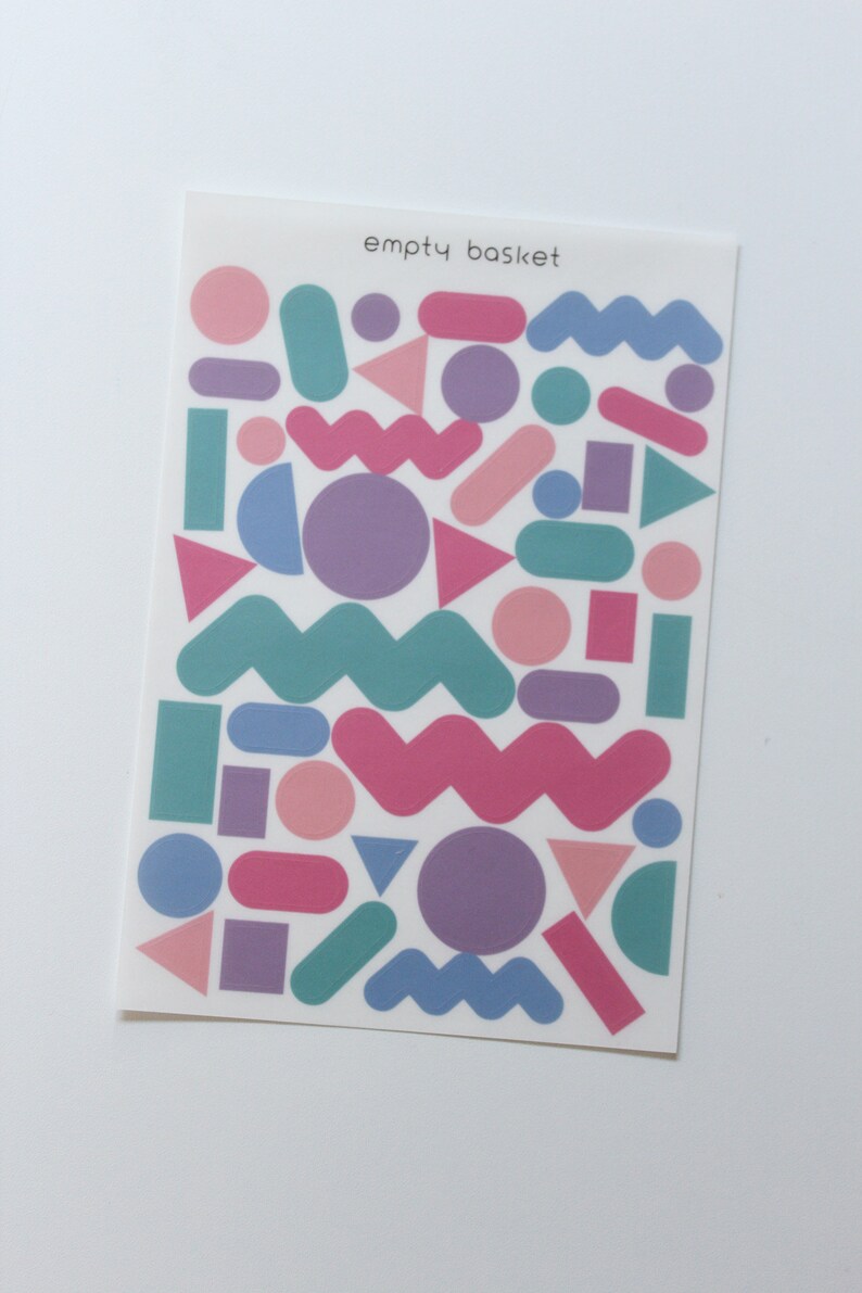 Abstract Shape Sticker Sheet: Handmade Planner Stickers - Etsy Australia