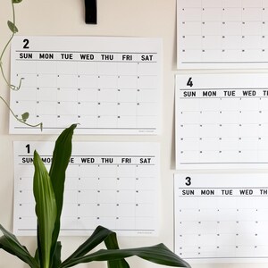 2026 Large Monthly Wall Calendar: Simple 17x11 Inch Planner - Etsy