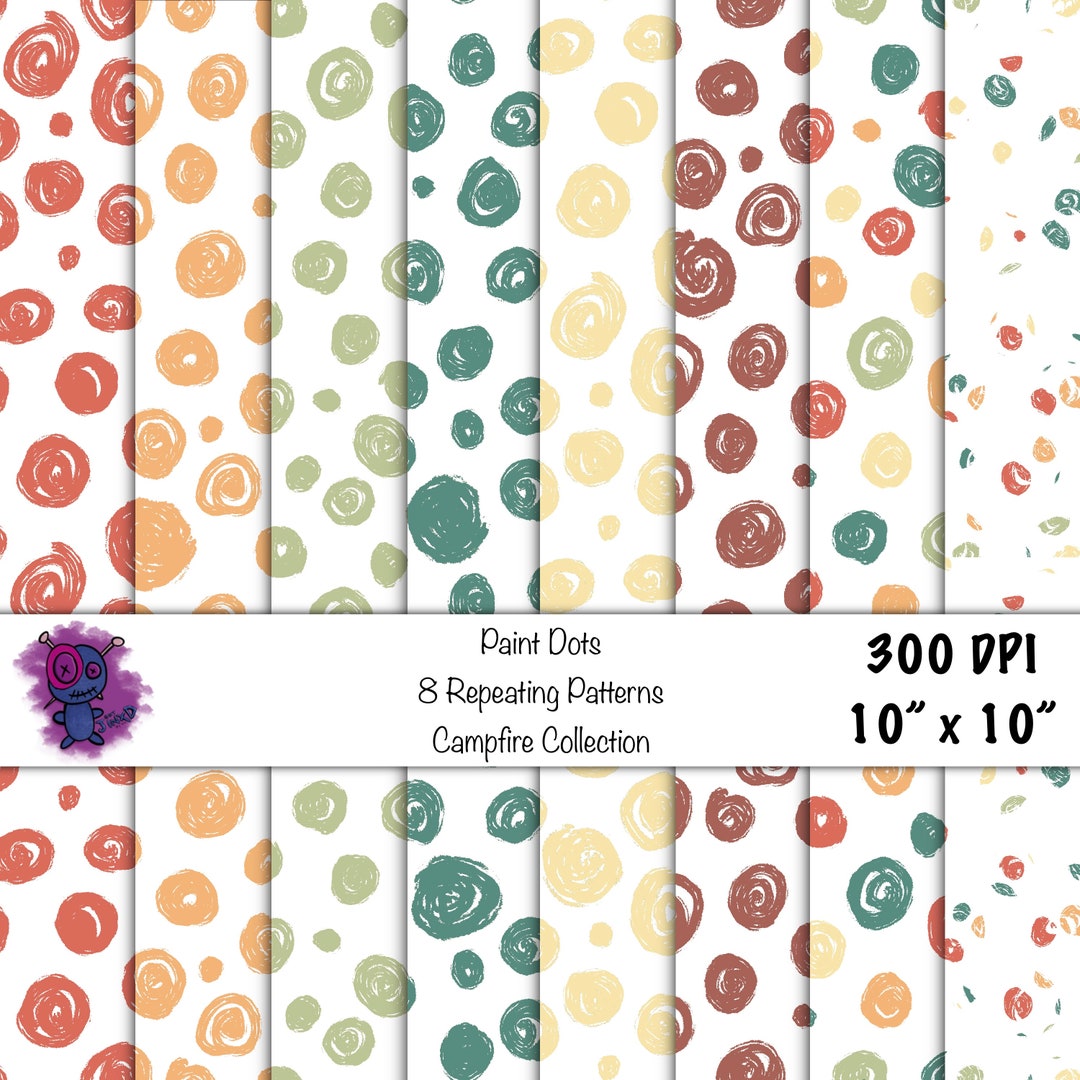 8 Seamless Digital Pattern Svg Papers Bundle Paint Fall Autumn ...