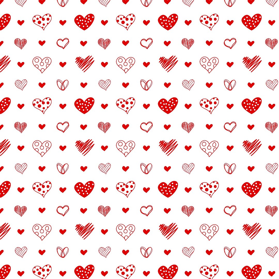 Seamless and Scalable Digital Pattern Paper. Valentine Love Hearts ...