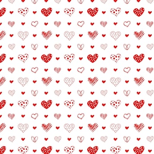 Seamless and Scalable Digital Pattern Paper. Valentine Love Hearts ...