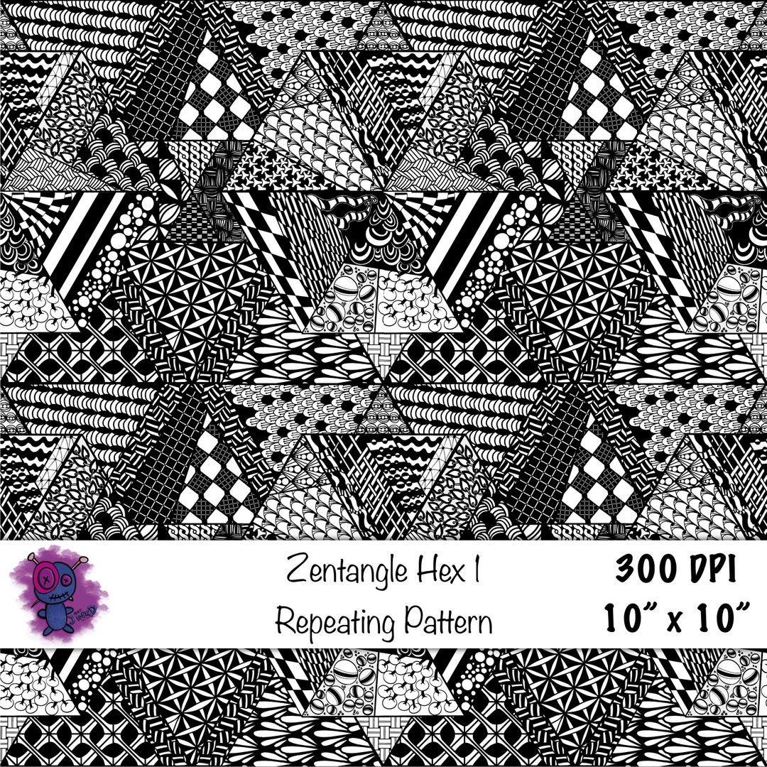 Seamless and Scalable Digital Pattern Paper. Black and White. Great for ...