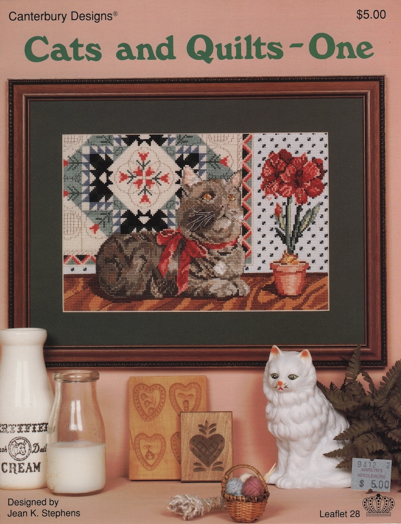 Cats & Quilts - One Cross Stitch Pattern Book - Etsy