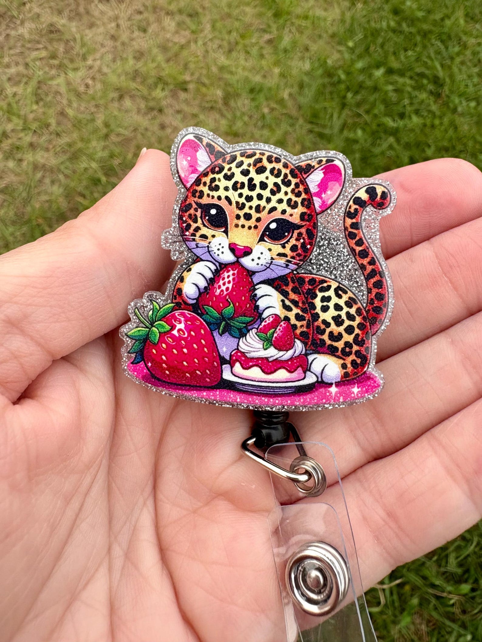 Adorable Leopard: Nurse, Teacher Badge Reel - Etsy
