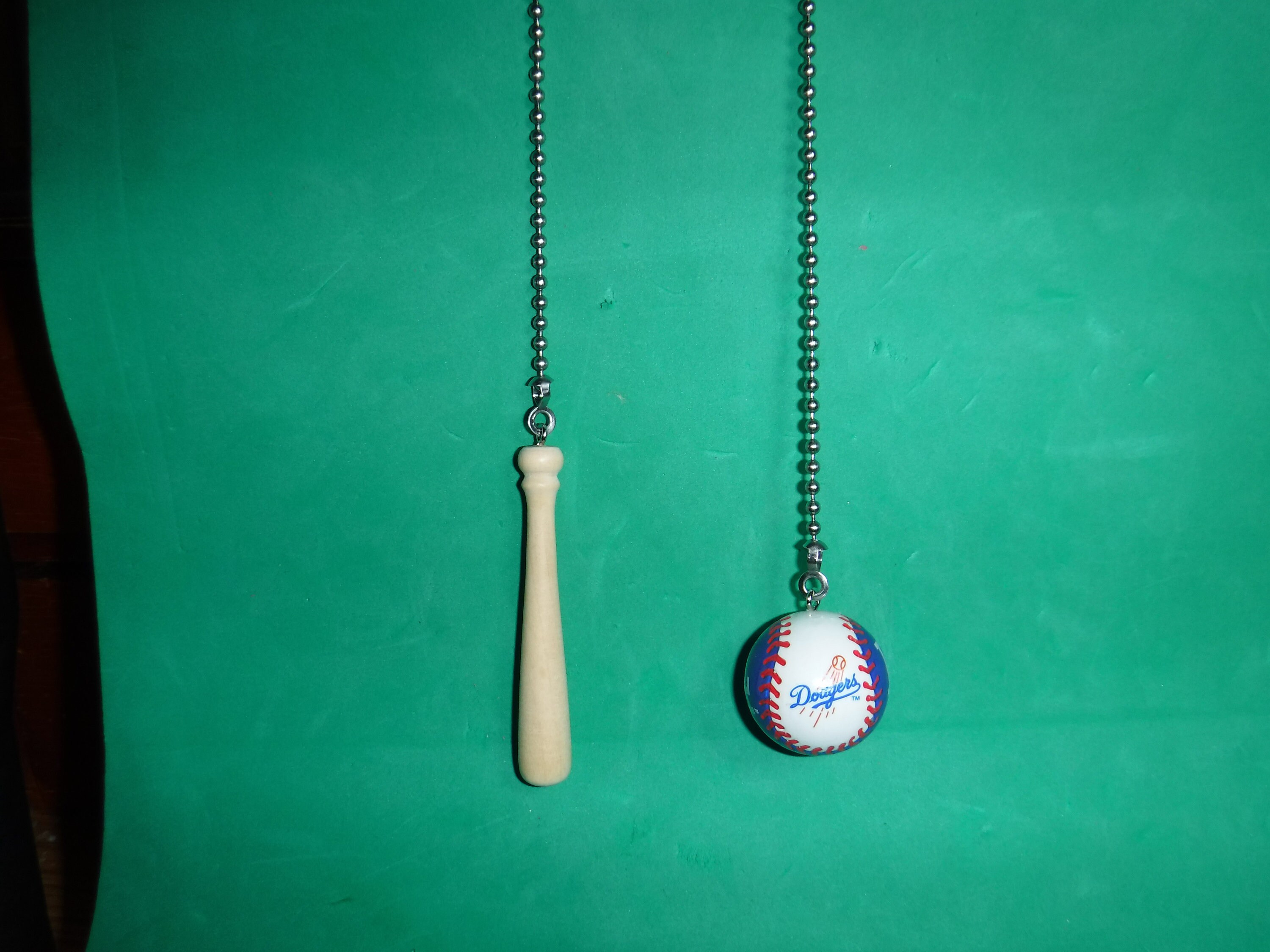 LA Dodgers Baseball and Bat Ceiling Fan Pull Chain Set - Etsy
