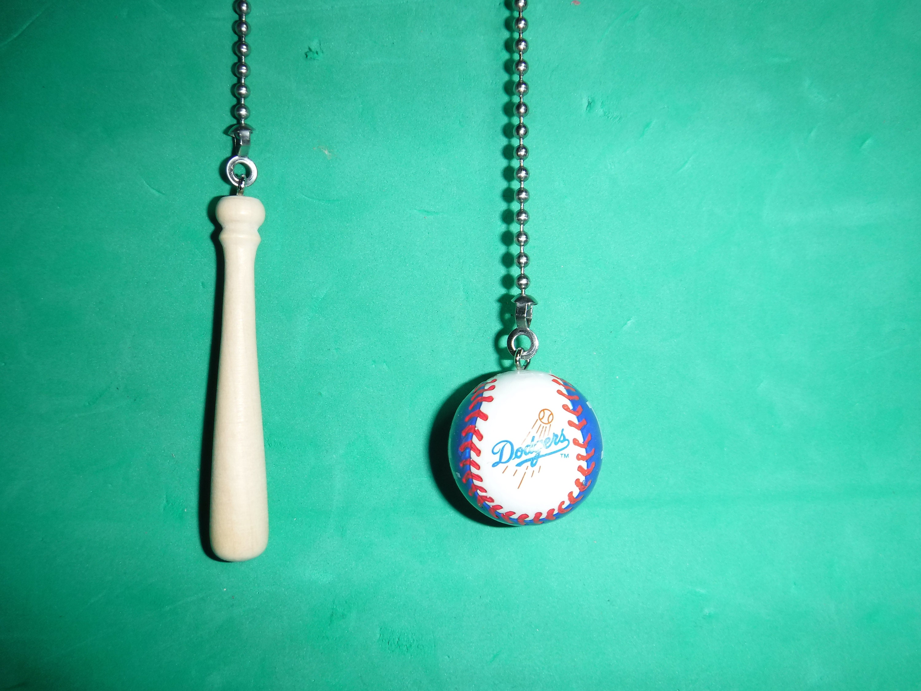 LA Dodgers Baseball and Bat Ceiling Fan Pull Chain Set - Etsy