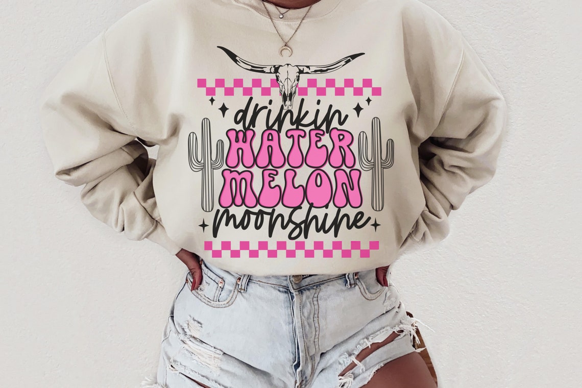 Drinkin Watermelon Western Shirt Design Cowgirl Png Trendy Western Png ...
