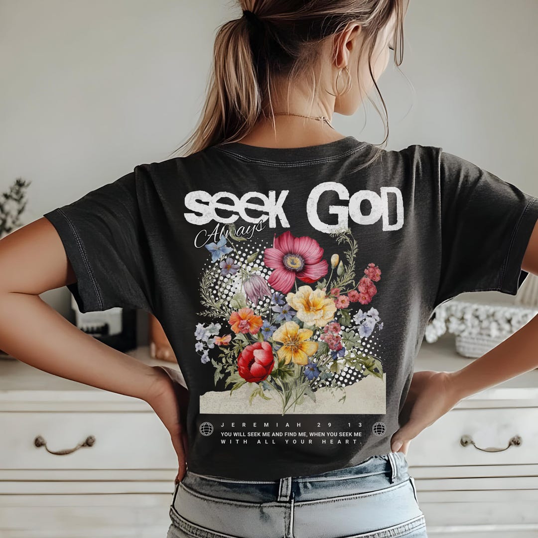 Trendy Christian Flower Tshirt Design Retro Faith Png Bible Verse ...
