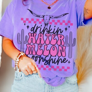 Drinkin Watermelon Western Shirt Design Cowgirl Png Trendy Western Png ...