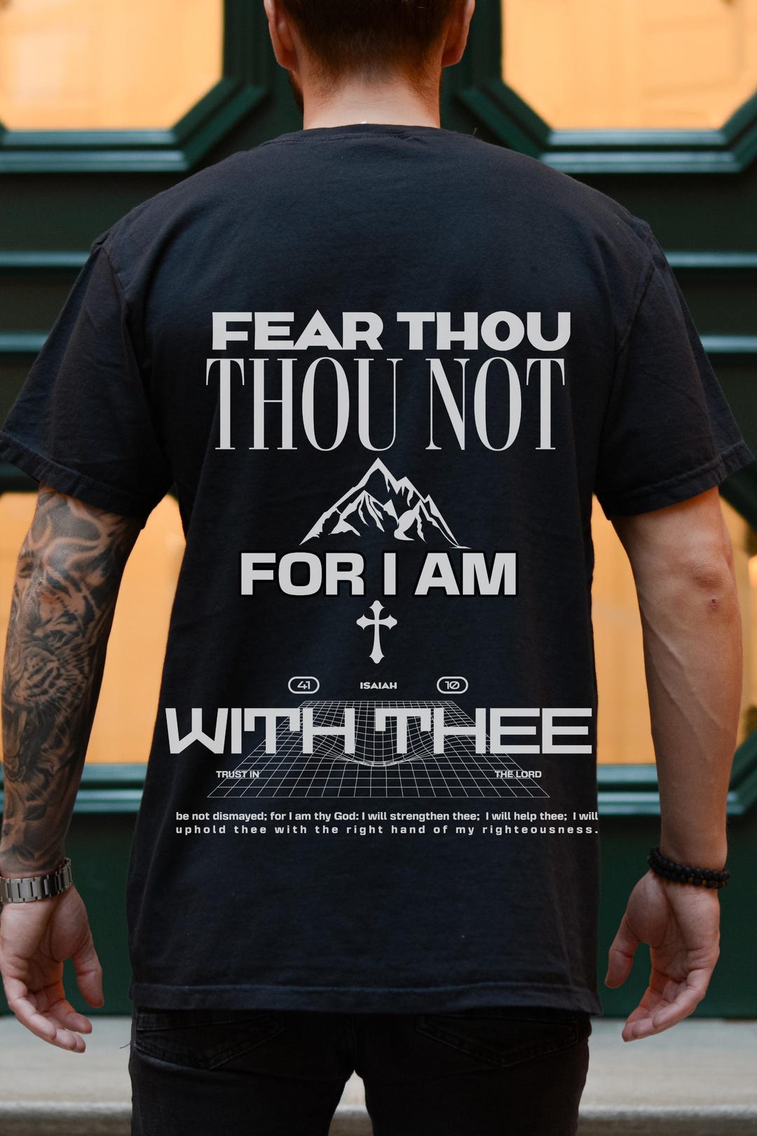 Men Fear Not Christian Shirt Design Trendy Christian Design for Tshirt ...