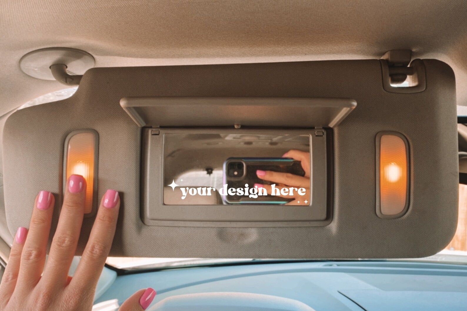 Car Rear View Mirror Decal Mockup (digital Download) - Etsy