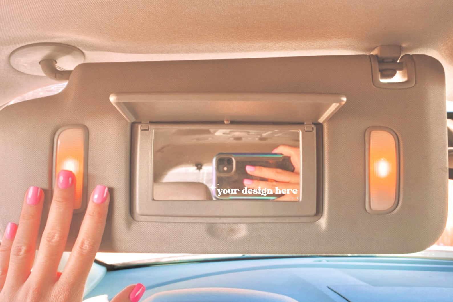 Car Rear View Mirror Decal Mockup (digital Download) - Etsy