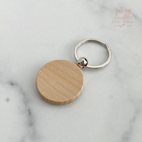 Round Wood Keychain Blank Light Wood Keychain Blank Key - Etsy