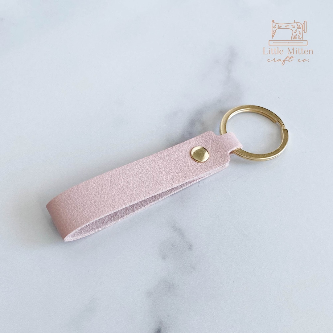 Pink Leatherette Keychain - Leatherette Key Fob - Blank Key Fobs ...