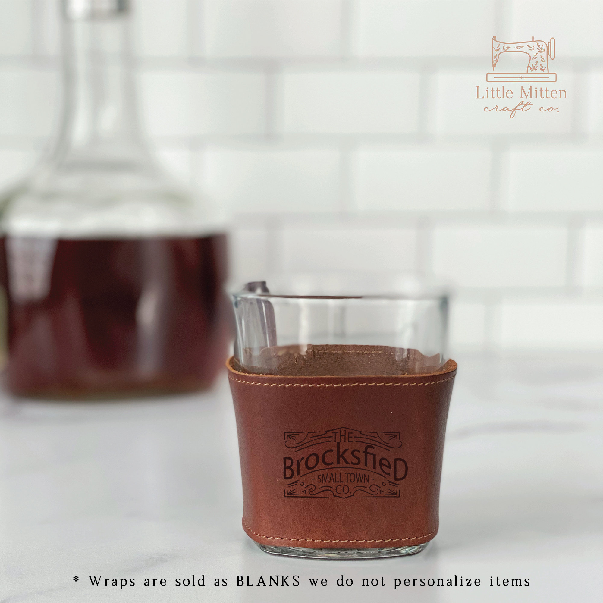 Whisky Glass Wrap - 1 Piece or Set of 4 Genuine Leather Whisky Wrap ...