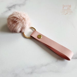 Pink Leatherette Keychain - Leatherette Key Fob - Blank Key Fobs ...
