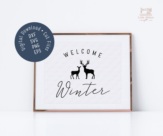 Welcome Winter Sign DXF SVG EPS Png Files Laser Cut File | Etsy