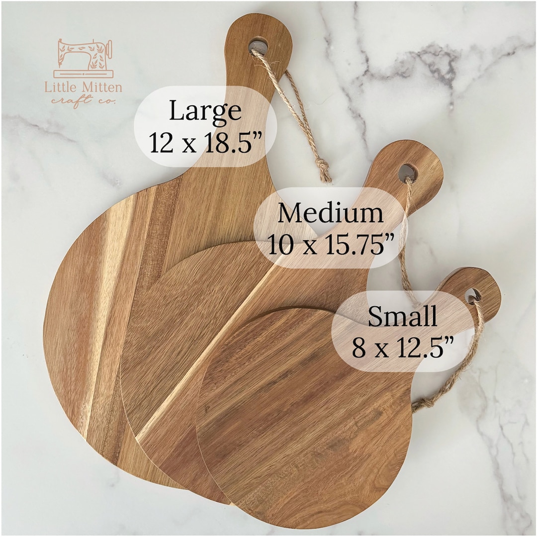 Round Acacia Cutting Board, Acacia Board W/ Handle, Acacia Wood Cutting ...
