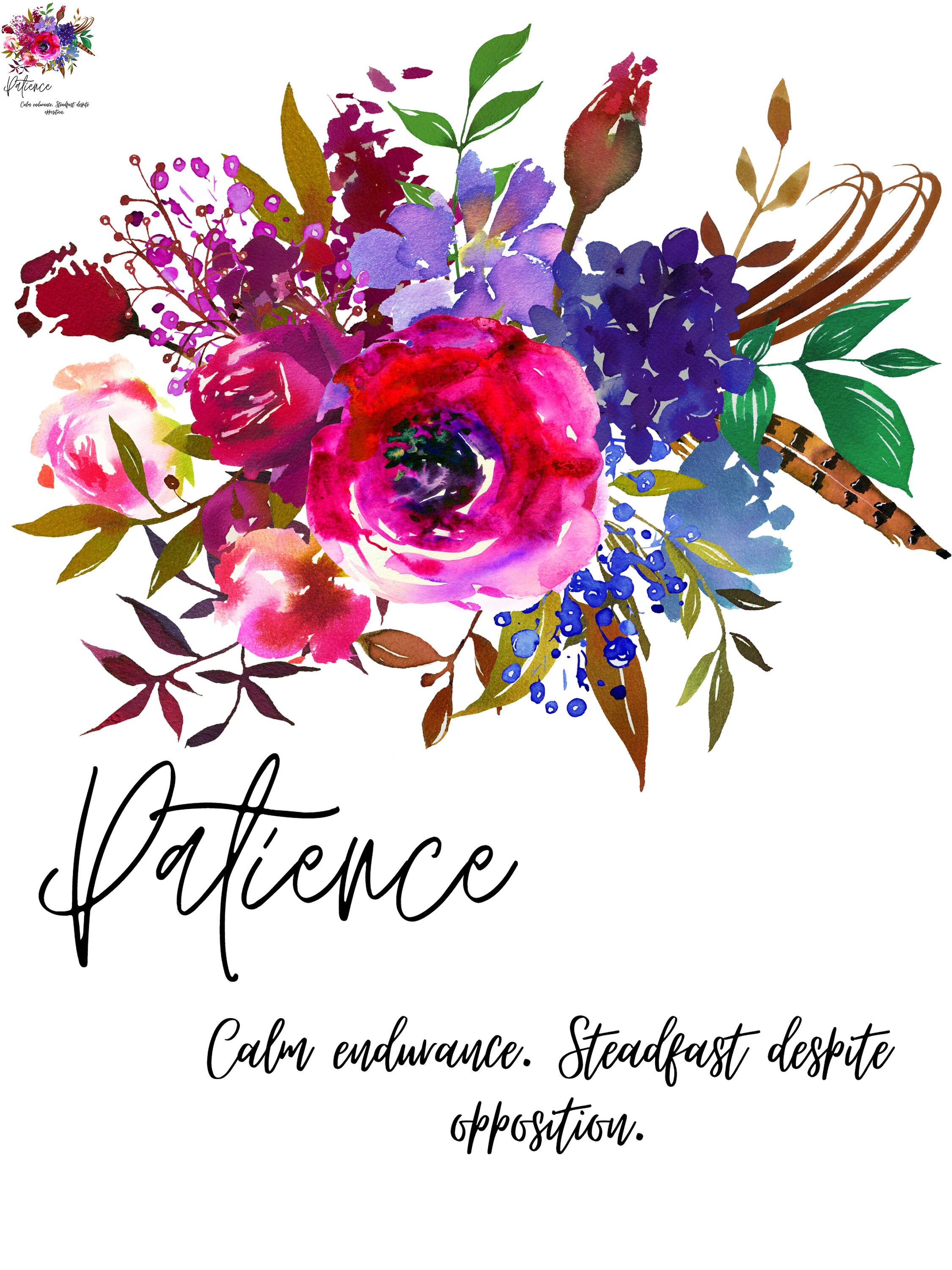 Patience Printable Poster Digital Download 18x20 | Etsy