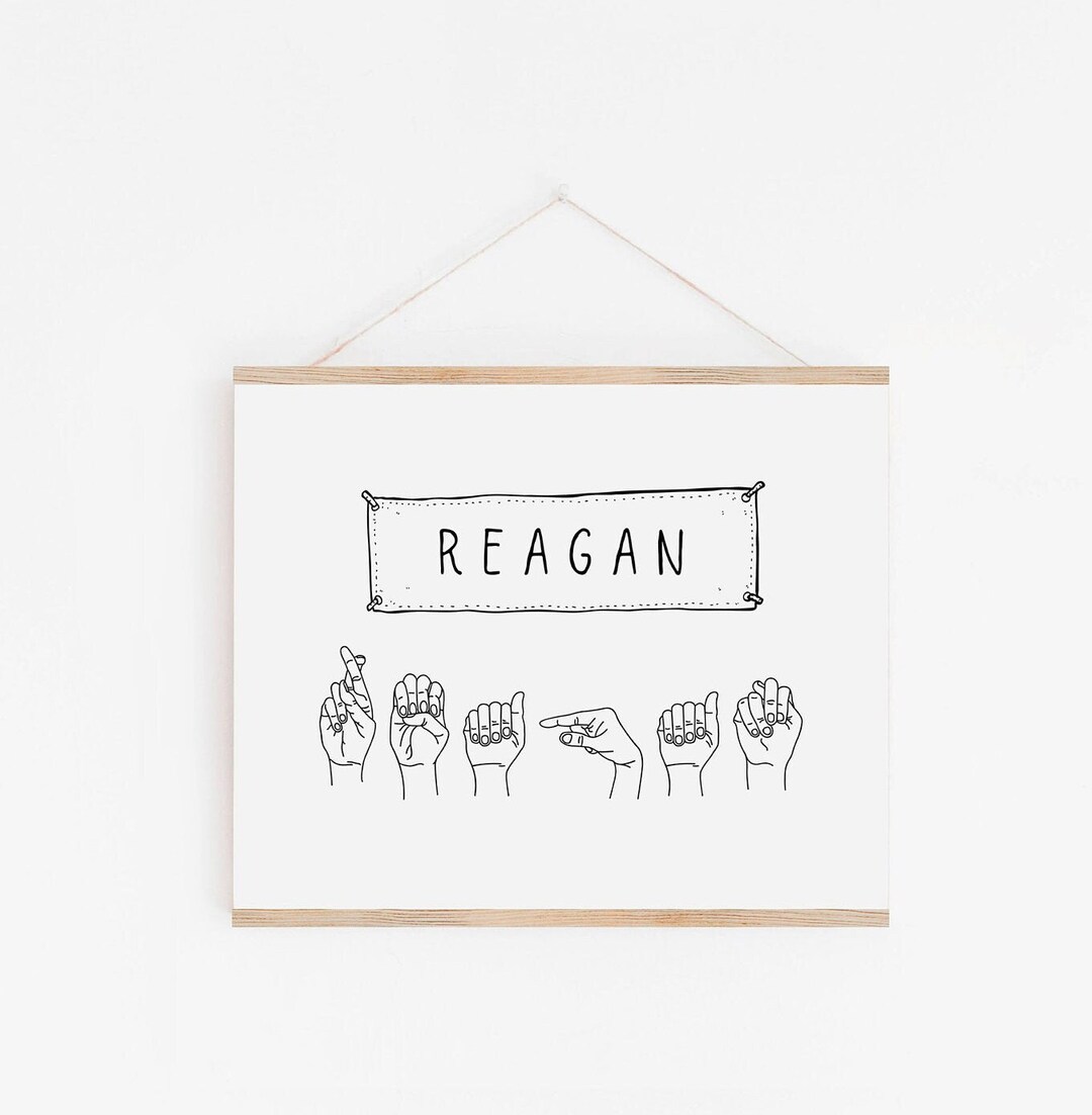 Personalized Sign Language Name Print | ASL | Custom Name Print ...