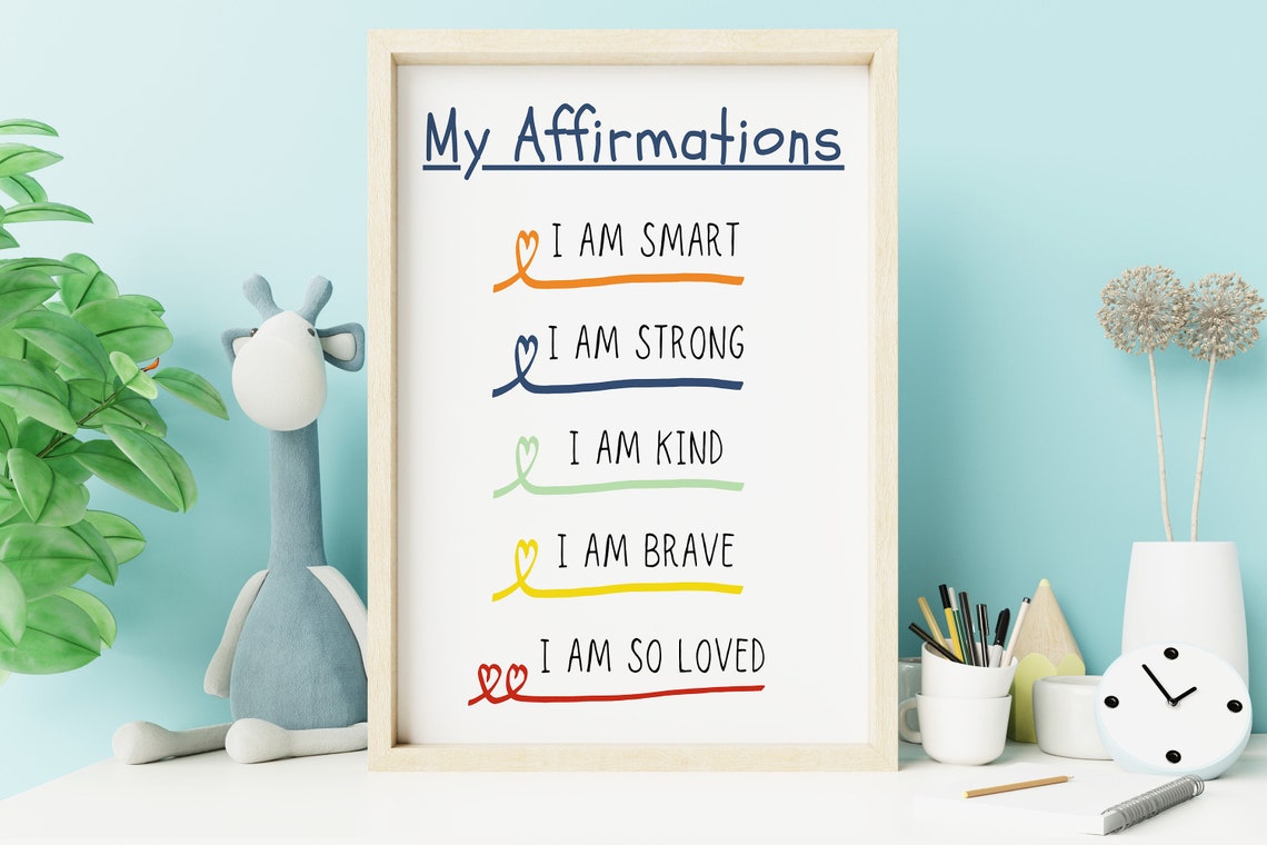 My Affirmations Printable I Am Smart I Am Strong I Am Kind I - Etsy