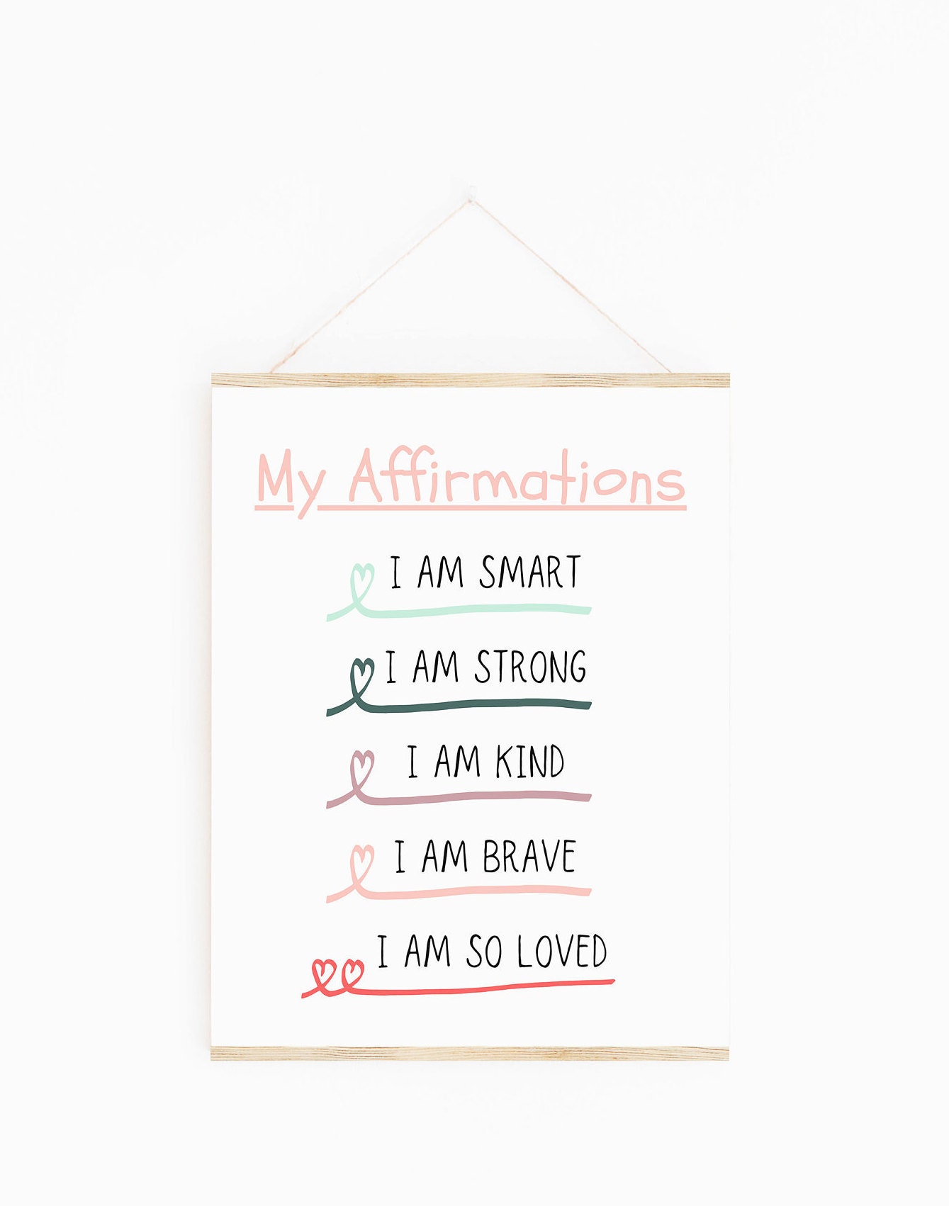My Affirmations Printable I Am Smart I Am Strong I Am Kind I - Etsy