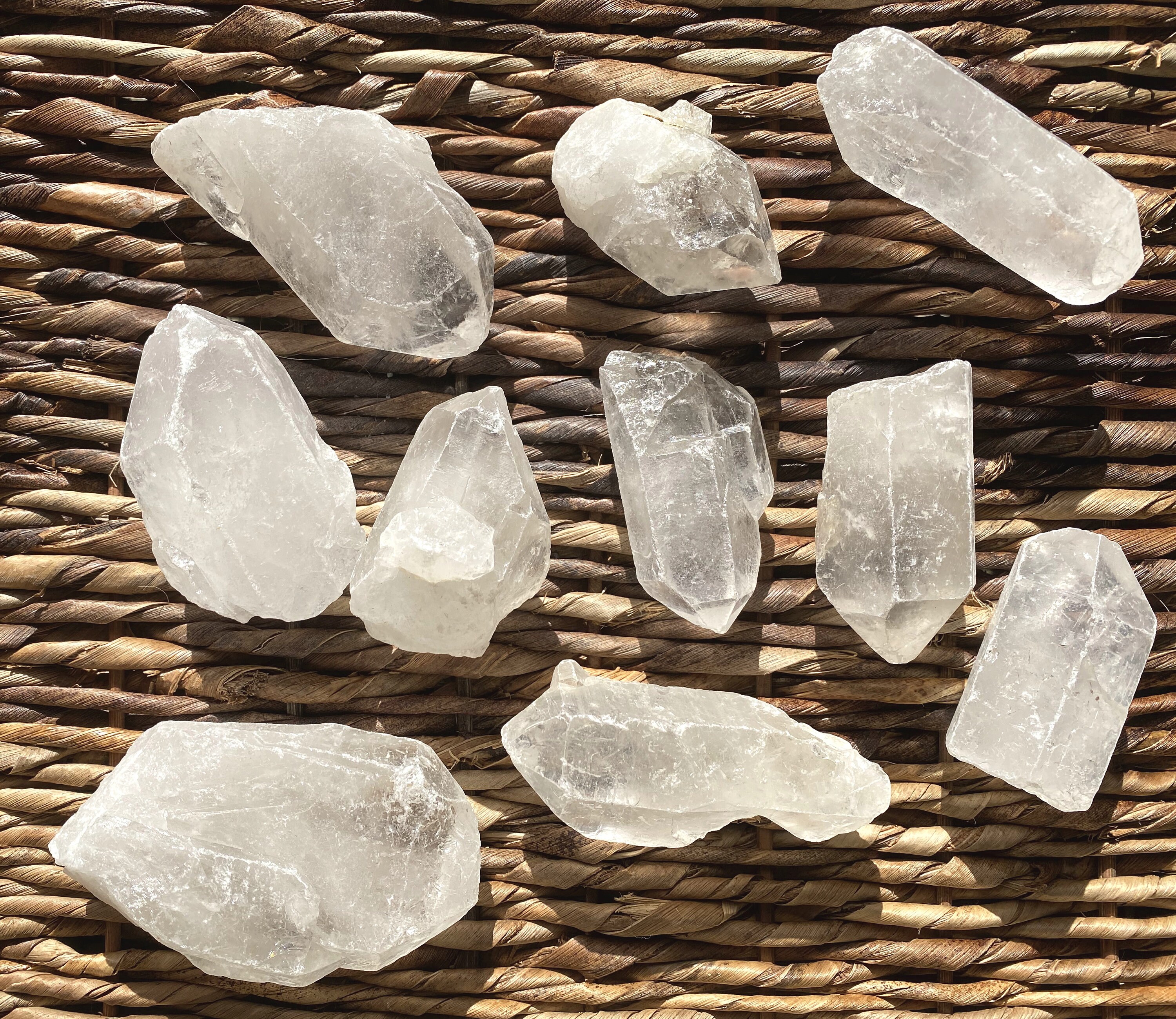 Cuarzo Claro Natural Puntos de Cristal Rugoso l Cristales | Etsy España