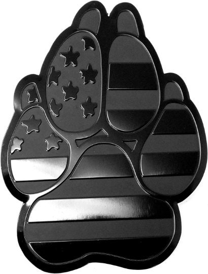 American Metal Flag Dog Paw K9 Unit Auto Fender Emblem for - Etsy