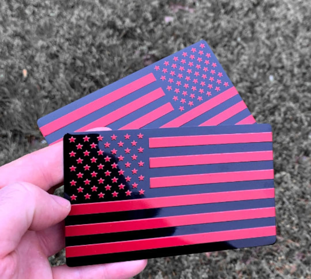 US Black Red Flag Fender Emblem for Cars, Trucks 5"x3" (pair - Forward ...