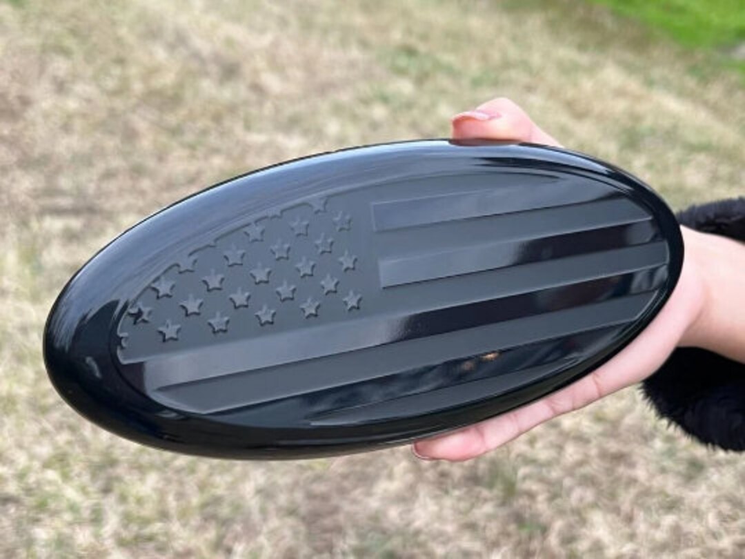 9'' or 7" Oval Emblem for Ford F150 F250 F350, Black American Flag ...