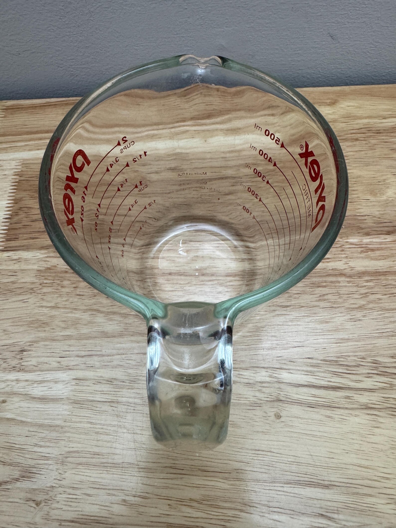 Pyrex 2 Cups 1/2 Liter Glass Measuring Cup Made in USA - Etsy