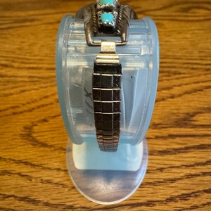 Ladies Vintage Native American Zuni Turquoise and Sterling Silver Watch ...