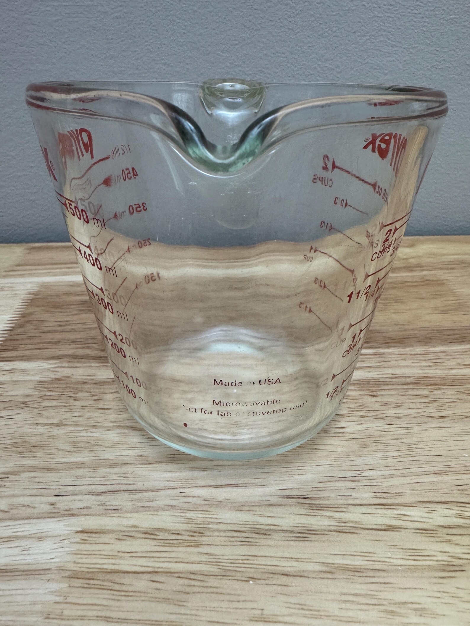 Pyrex 2 Cups 1/2 Liter Glass Measuring Cup Made in USA - Etsy
